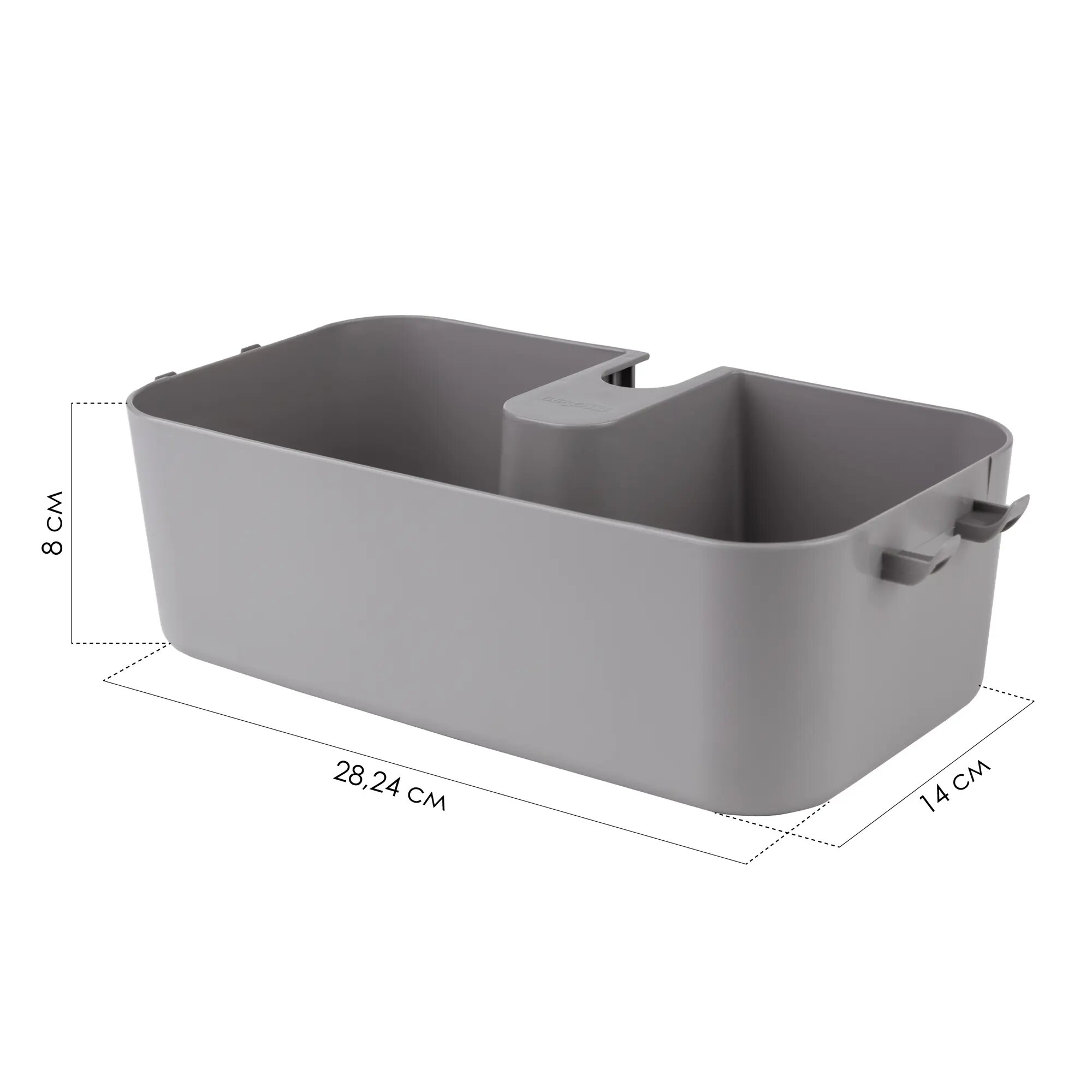 Полочка для душевой штанги Berossi Kniva дымчато-серый цвет, аксессуар для ванной