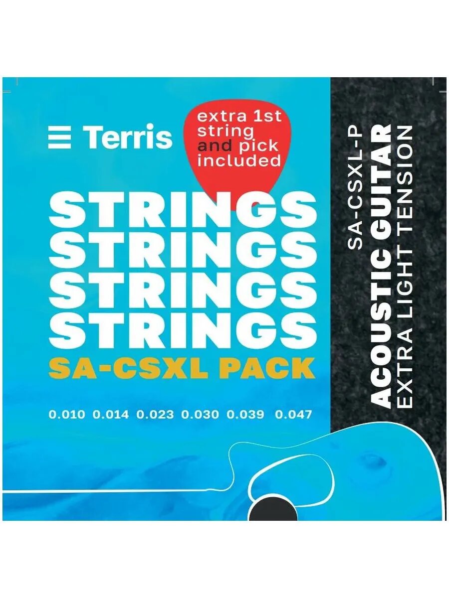 TERRIS SA-CSXL-Pack - Струны для акустической гитары