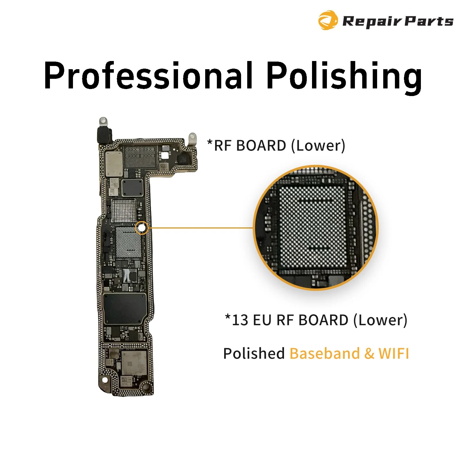 Материнская плата с ЧПУ CUT для iPhone 13 13 Pro Max Signal Logic Board Полированная материнская плата AP Up CPU RF Baseband Lower США ЕС Версия без Nand Board 13 EU Down