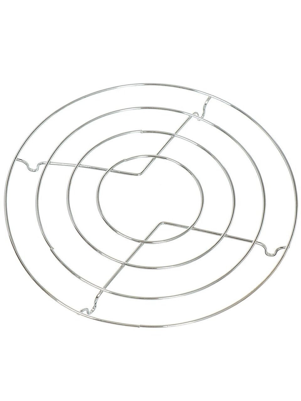 Подставка под горячее металлическая круглая, 20 см, Y3-1094, хром, для кухни