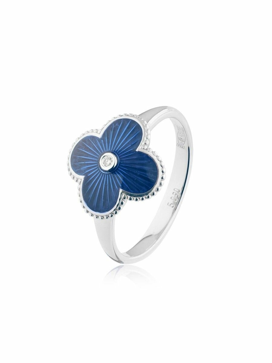 Кольцо, серебро, 925 проба, бриллиант