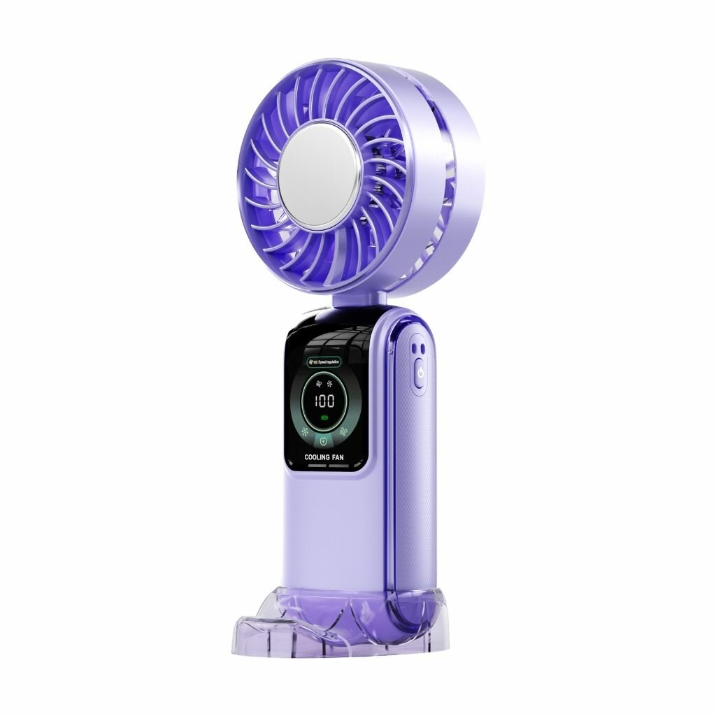 N106 высокоскоростной ручной вентилятор с охлаждением - фиолетовый, один комплект