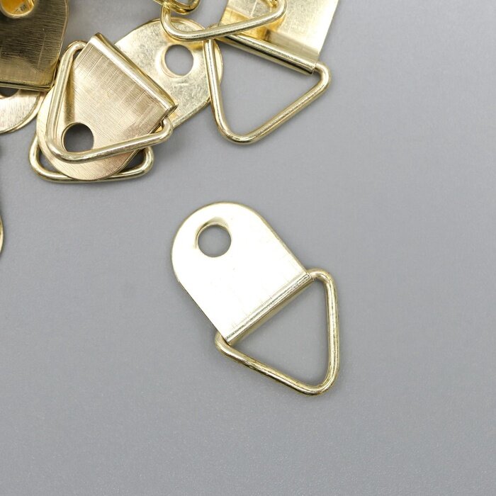 Подвес для фоторамки, картины, металл под золото, набор 40 шт, 2×1.3 см