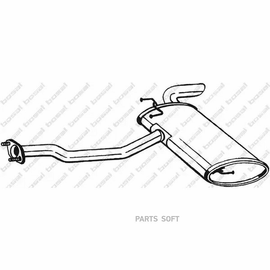 Глушитель зад. KIA SPORTAGE 10- от официального дистрибьютора, BOSAL, артикул 169073