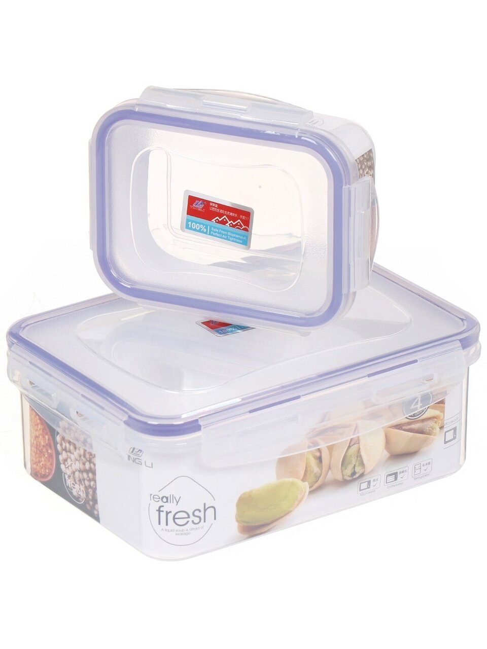 Контейнер пищевой пластик, 5 шт, прямоугольный, 3000/2000/1200/600/300 мл, F147-2610-5