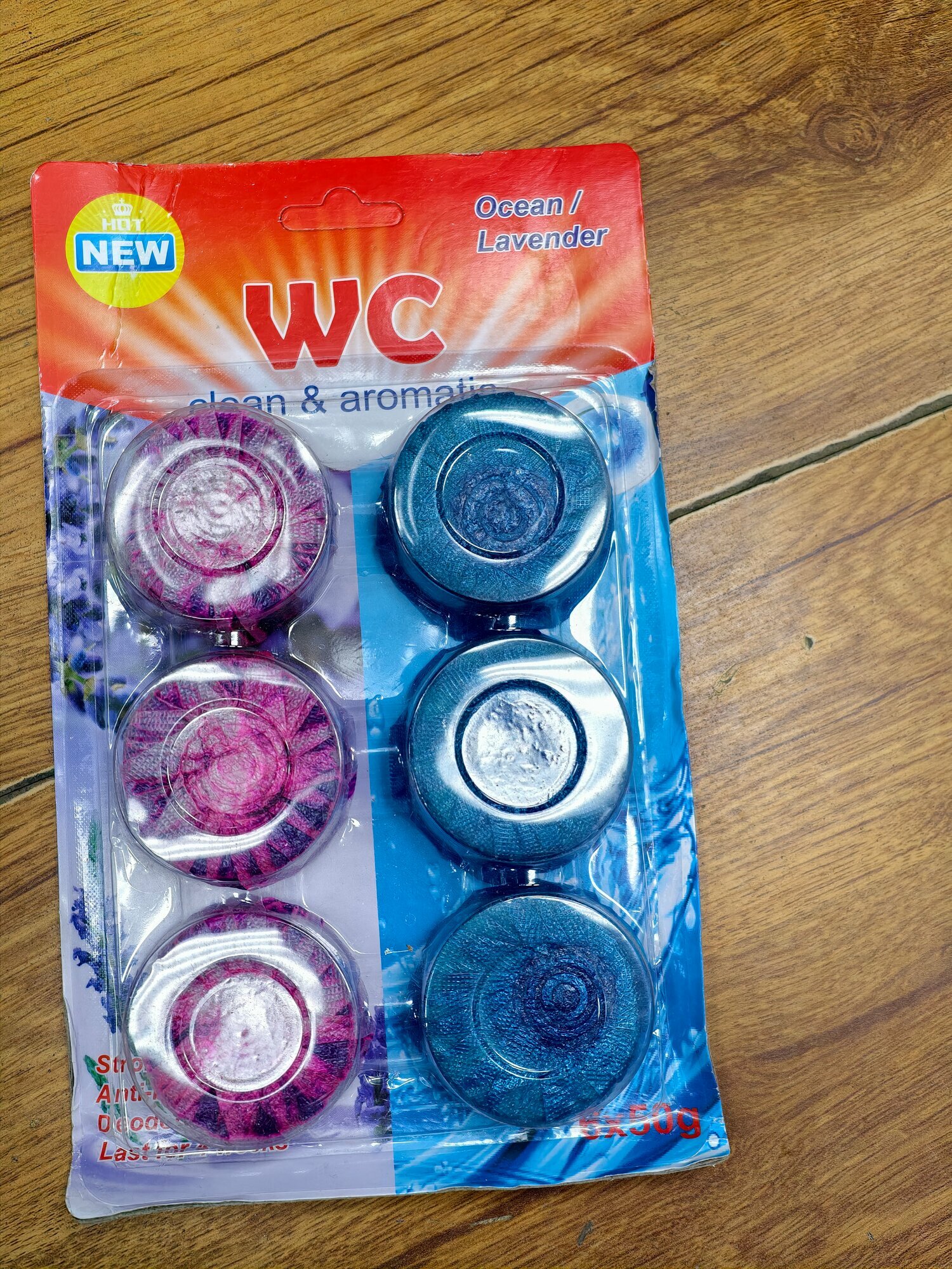 Таблетки для бачка унитаза "Морская свежесть/лаванда", растворимые, 50 гр, 6шт