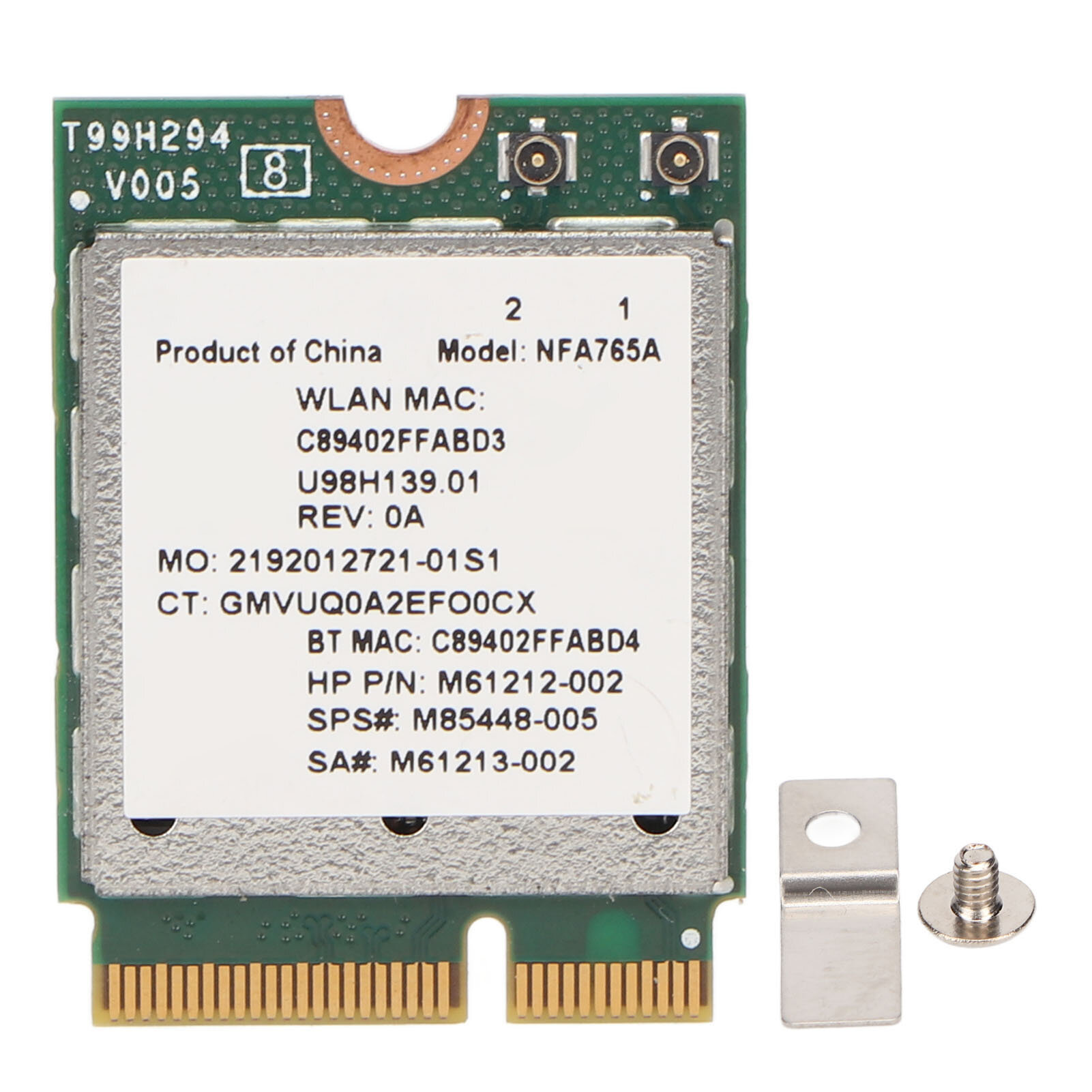 Wi -Fi6 сетевая карта 2400 Мбит / с Высокая скорость M.2 Ключ E Wi -Fi6 Bluetooth 5.2 802.11ac AX 2,4G 5G NIC Adapter