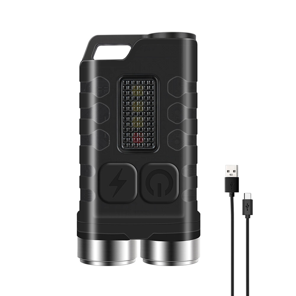 Мини фонарик LED фонарик на брелке перезаряжаемый карманный фонарик водонепроницаемый с 5-уровневой яркостью 4-цветный источник света для кемпинга походов экстренного использования