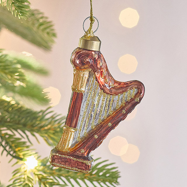 Елочная игрушка Арфа - Клаудио Монтеверди 9 см, Winter Deco, 1001244