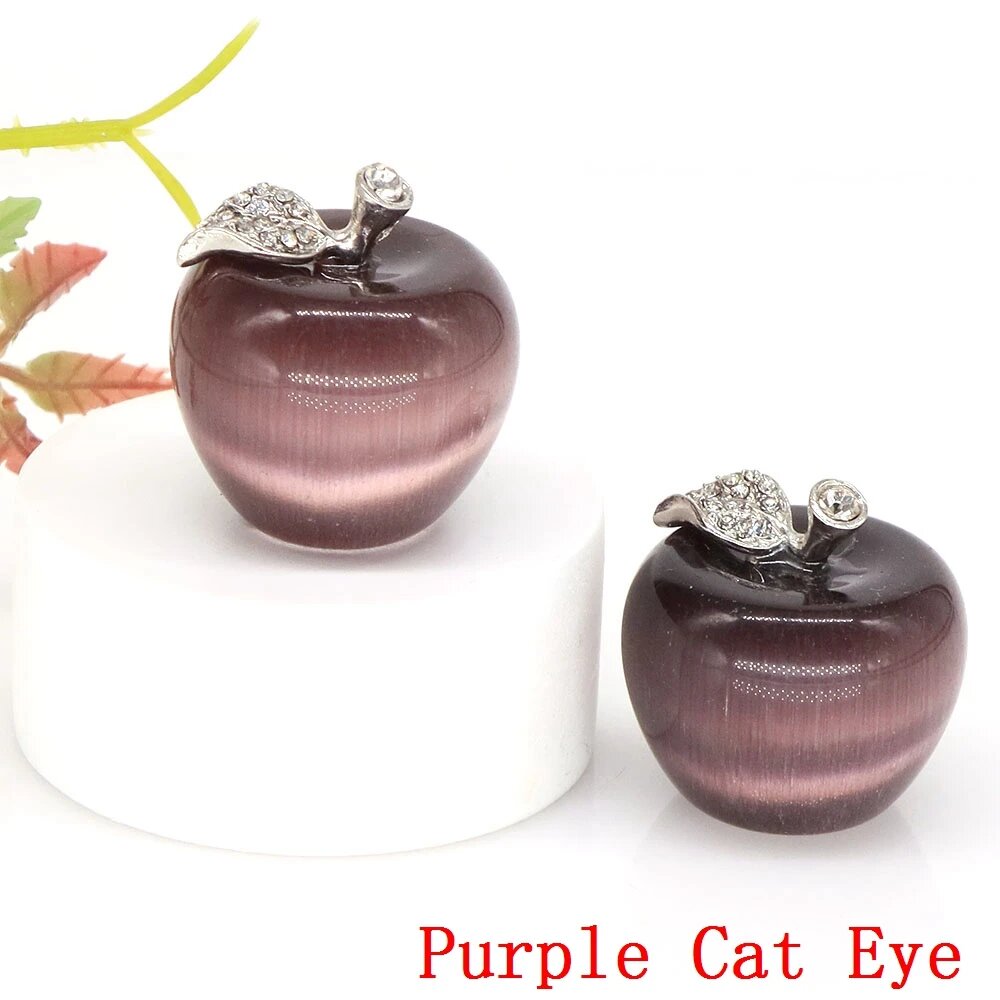 Статуэтка яблоко Purple Cat Eye, фиолетовый, 1pc