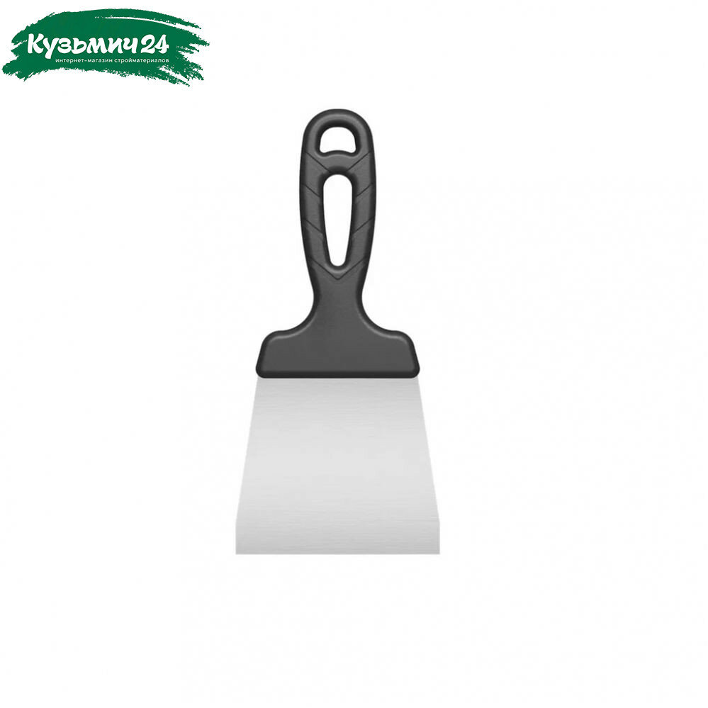 Шпатель гладкий Акор Эксперт 420 00 100, нержавеющая сталь, пластик, 100 мм, 2 шт.