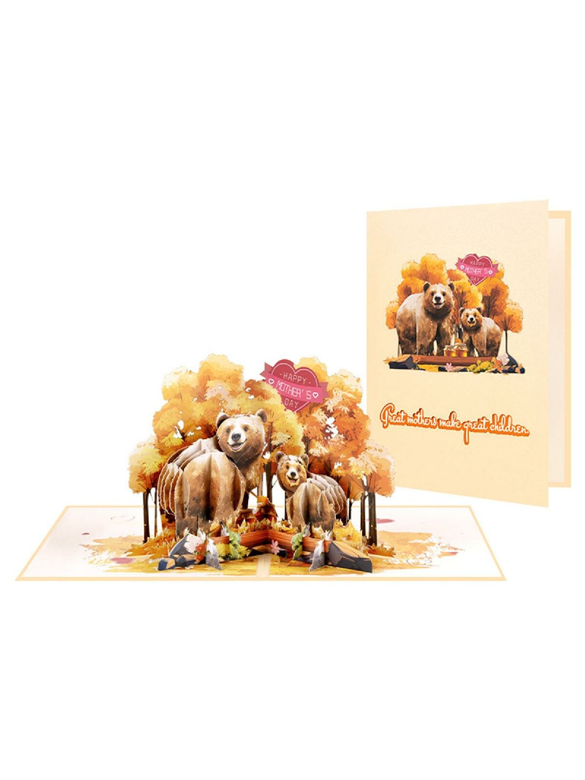 Элегантная 3D всплывающая открытка ко Дню матери, поздравительная открытка ручной работы с конвертом