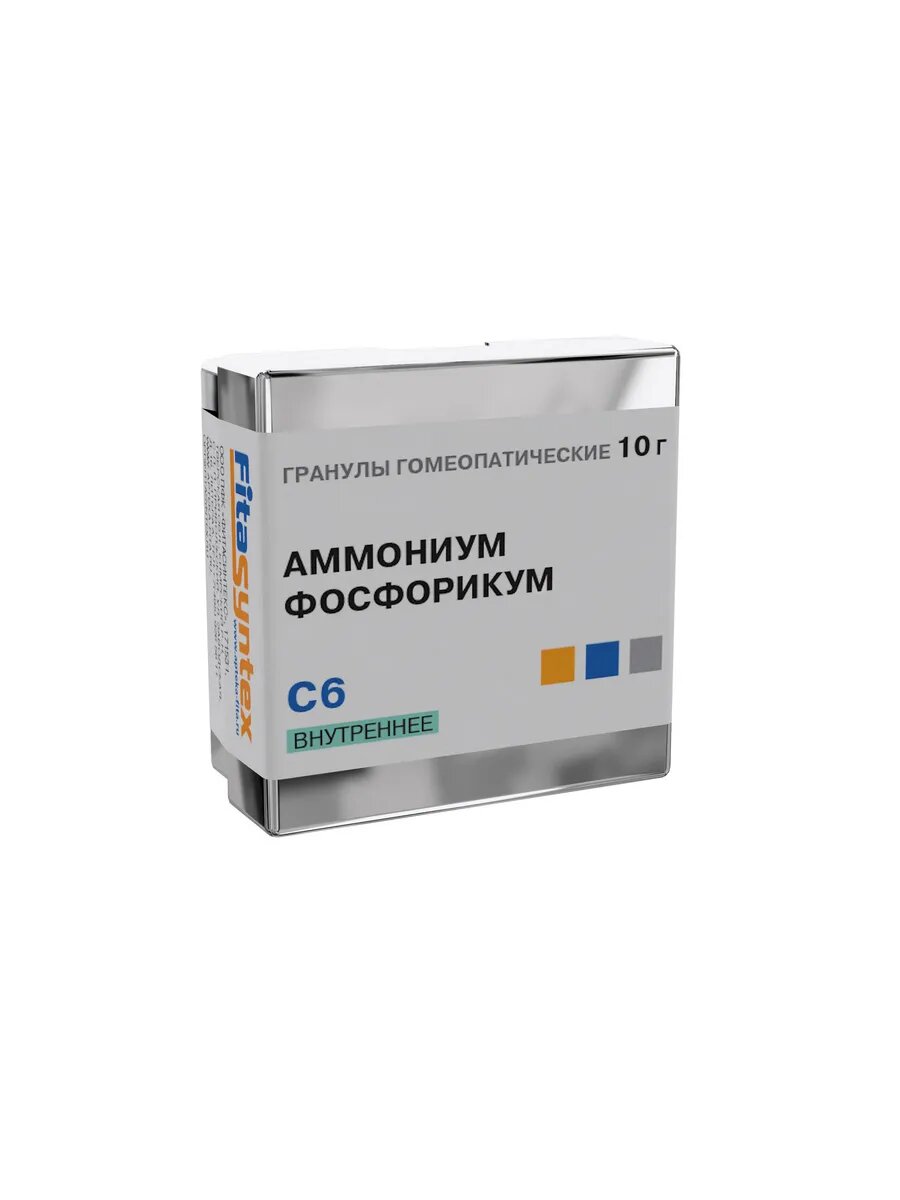 Аммониум фосфорикум С6, гранулы гомеопатические моно, 10 грамм , Фитасинтекс