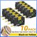 10шт Термоусадочная трубка Black on Yellow 5.5/8/11.8мм*1.5м