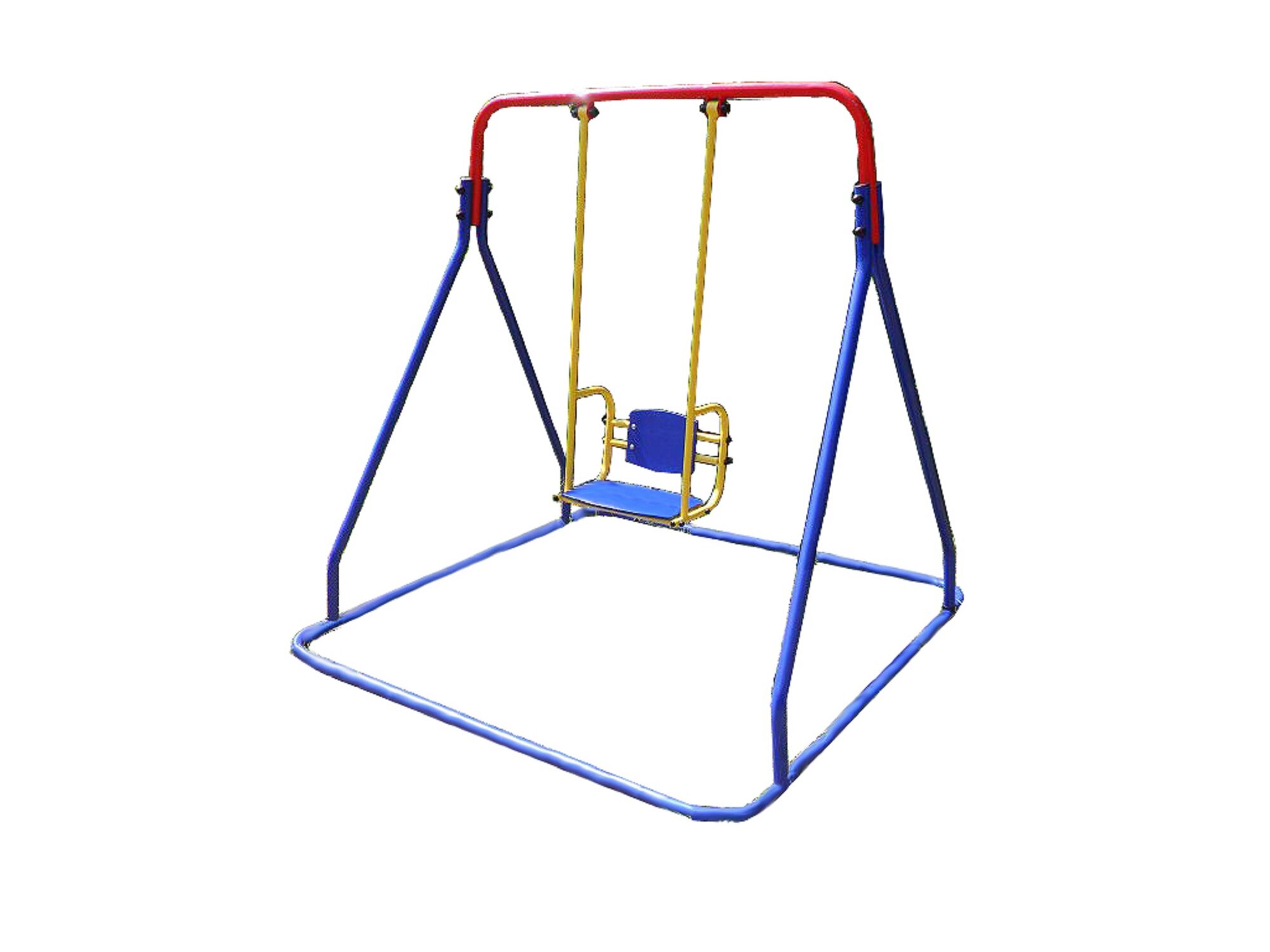 Качели Пионер Малыш ТК-2, подвесные, металл, до 70 кг, для улицы, синие/красные/желтые