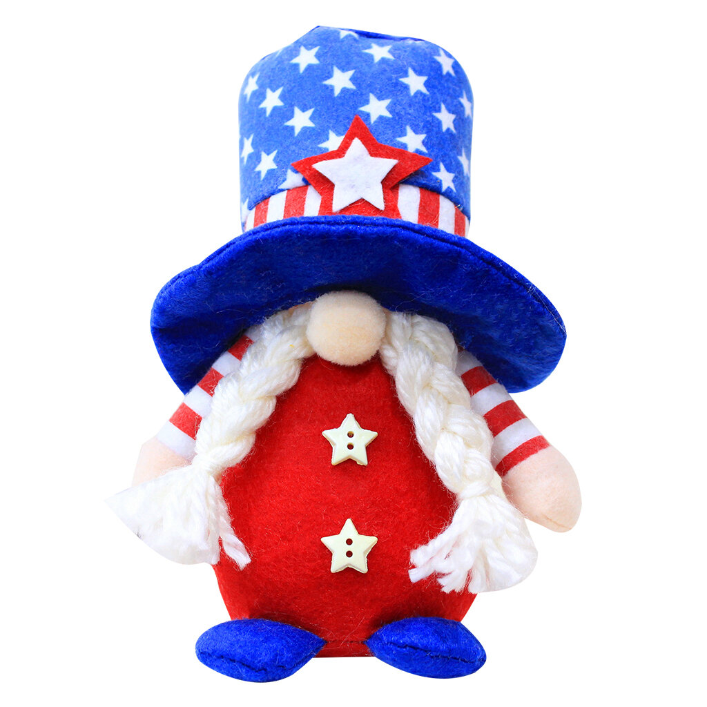 Гном Дня независимости Полосы Звезды Патриотический День ветеранов Ниссе Томте Украшение