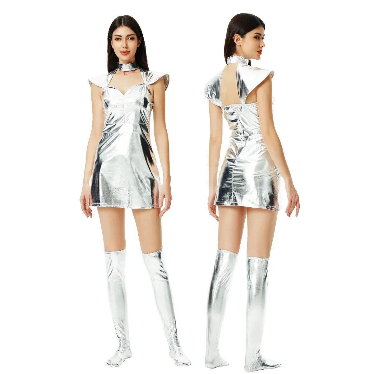 Космический костюм женский M, silvery set