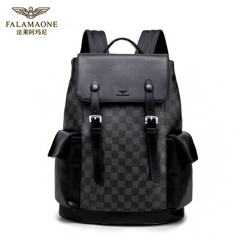 Мужской деловой рюкзак Falai Armani, модная и универсальная компьютерная сумка, дорожная сумка, модный рюкзак, натуральная кожа