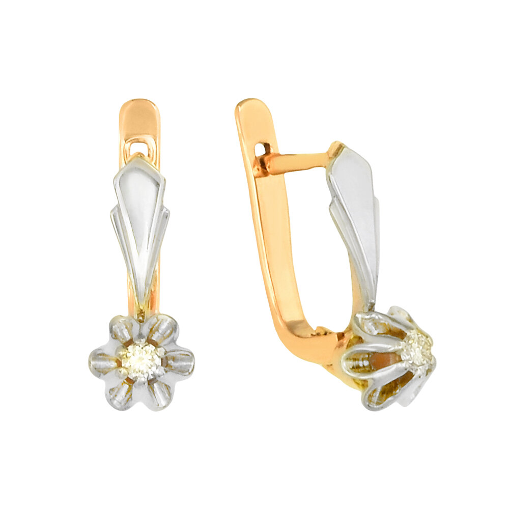 серьги из золота, с бриллиантами