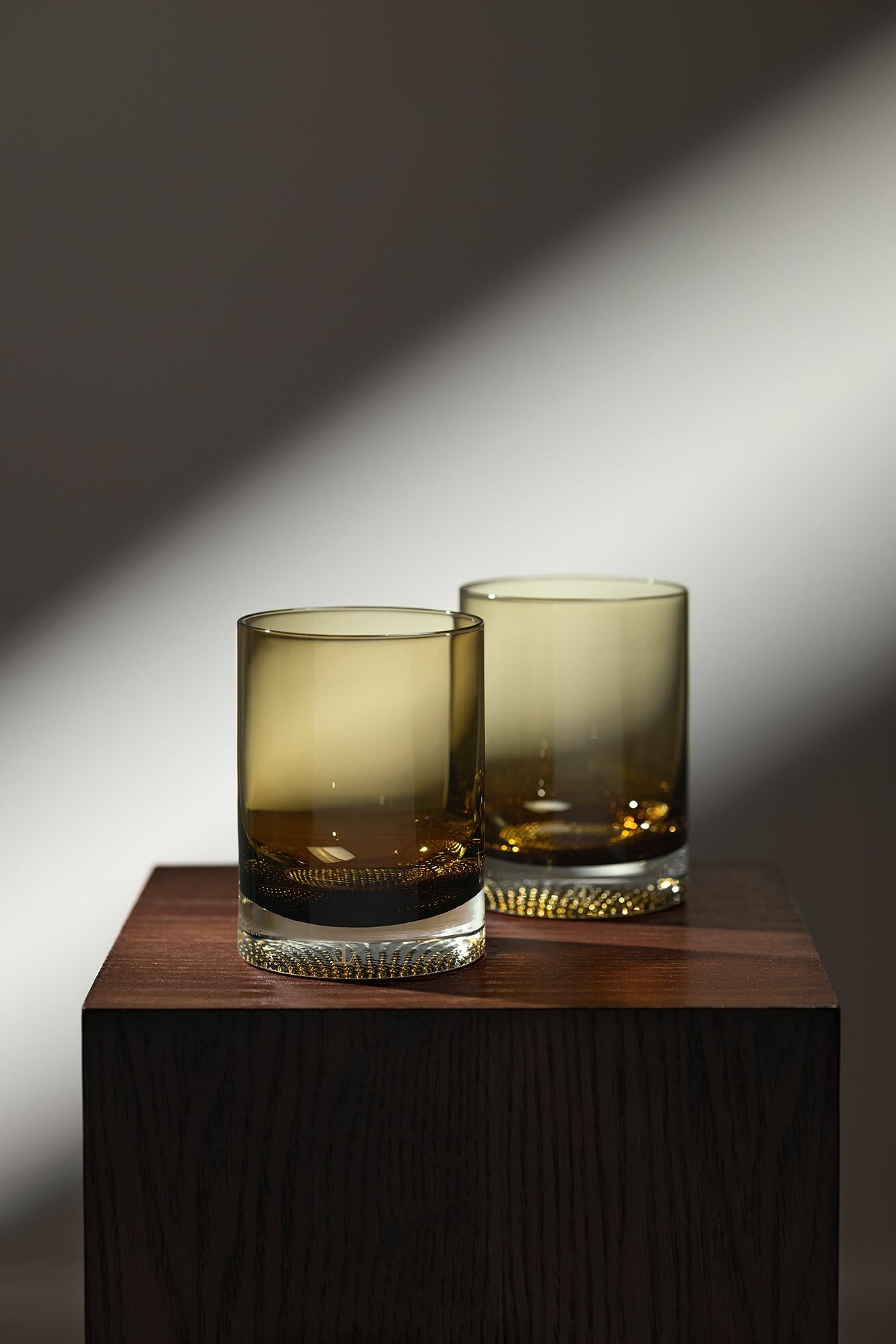 Togas Бокалы для напитков набор "Алибер" хрустальное стекло, 350 мл, 2 шт, янтарные