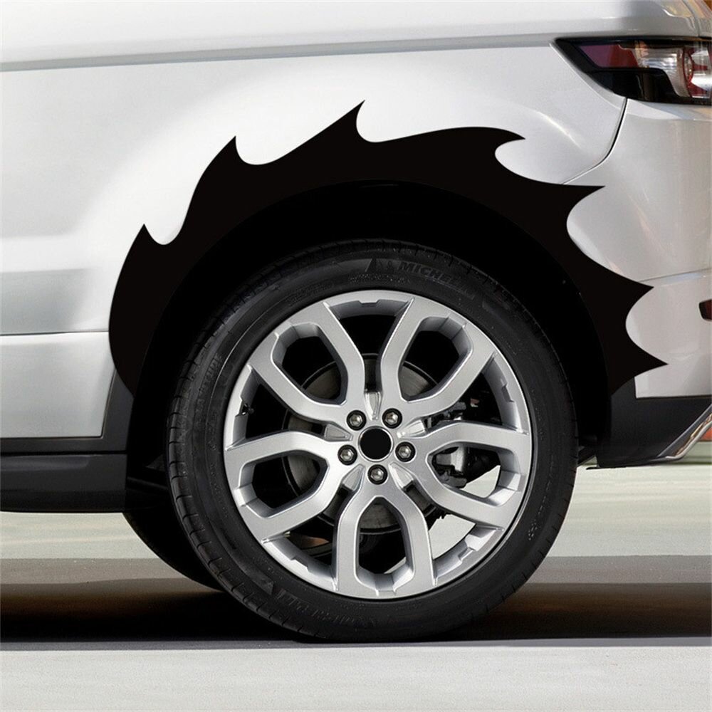 Наклейка на автомобиль Крыло 66 см черного цвета 4 шт.