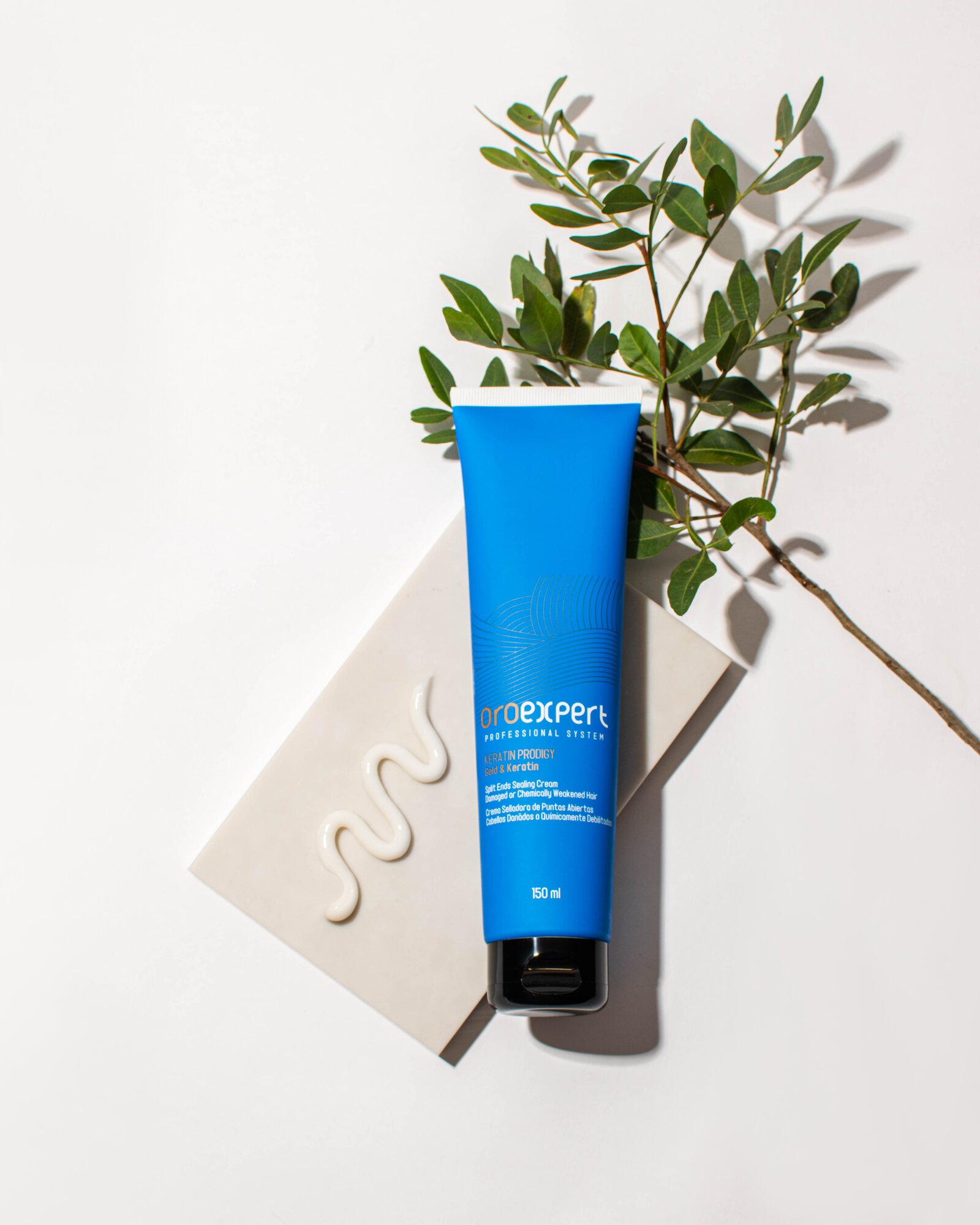 Восстанавливающий крем OROEXPERT Keratin Prodigy против секущихся кончиков волос с золотом и кератином,150мл.