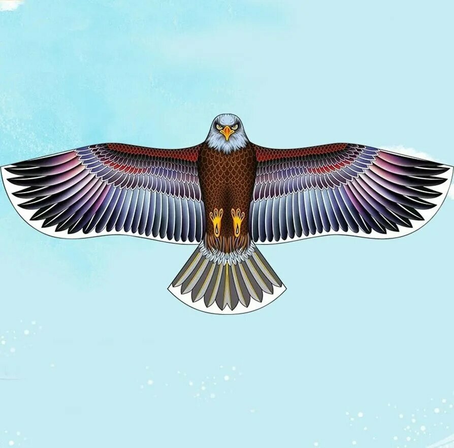 Воздушный змей Орёл размах 168см длина 72 см с катушкой 100м / Управляемый летучий змей для игры на улице для детей