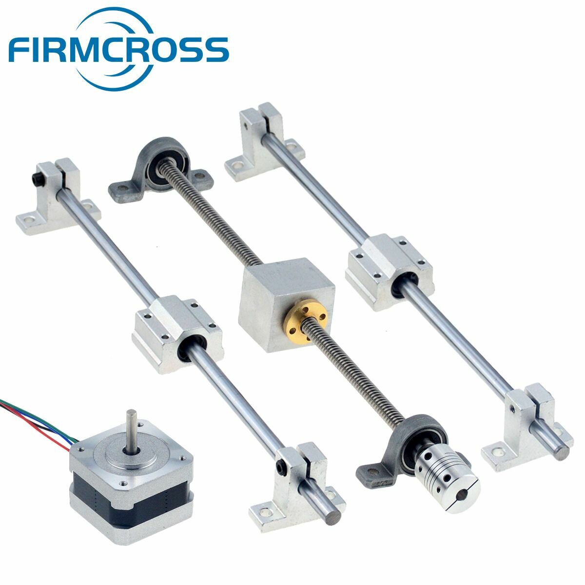 Круг / пруток 8 мм Длина 1000 мм набор Ходовой винт TR8 с гайкой, трапецеидальный, шаг 2мм, ход 8мм, длина 1000мм