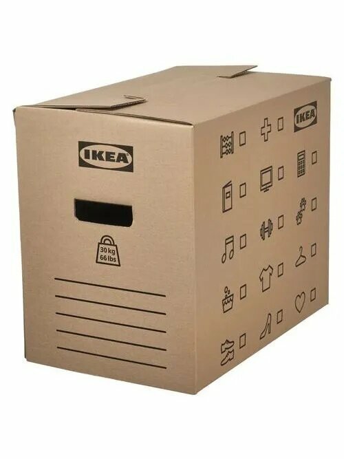 IKEA Коробка для хранения длина 31 см, ширина 40 см, высота 50 см.