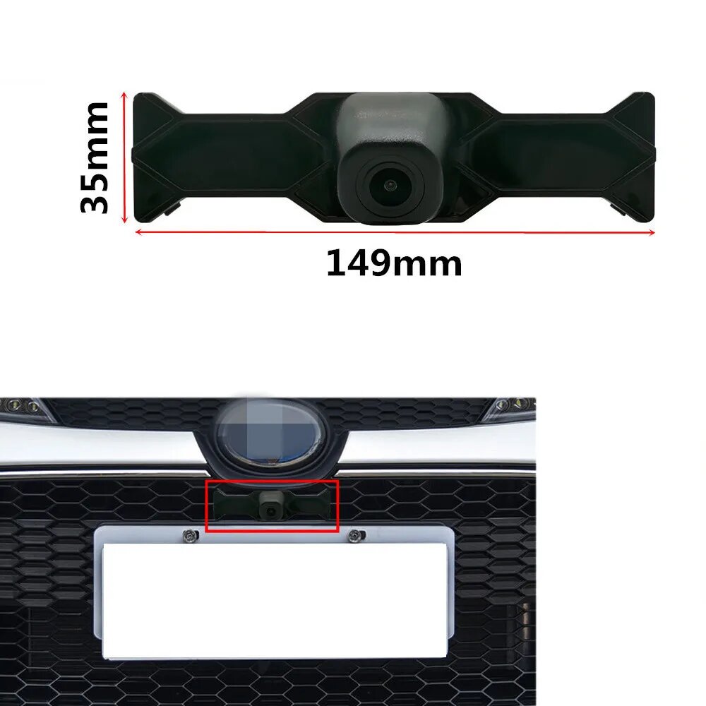 YIFOUM HD CCD Автомобильная камера переднего вида для парковки ночного видения с положительным водонепроницаемым логотипом для Toyota Levin 2019 2020 2021