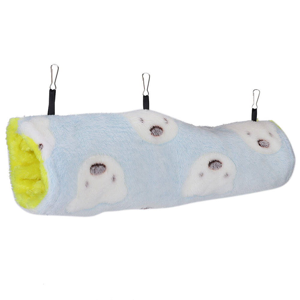 Small Pet Hanging Tunnel Bed Hamster Amusement Playing House Hammock Toy Blue BearM
