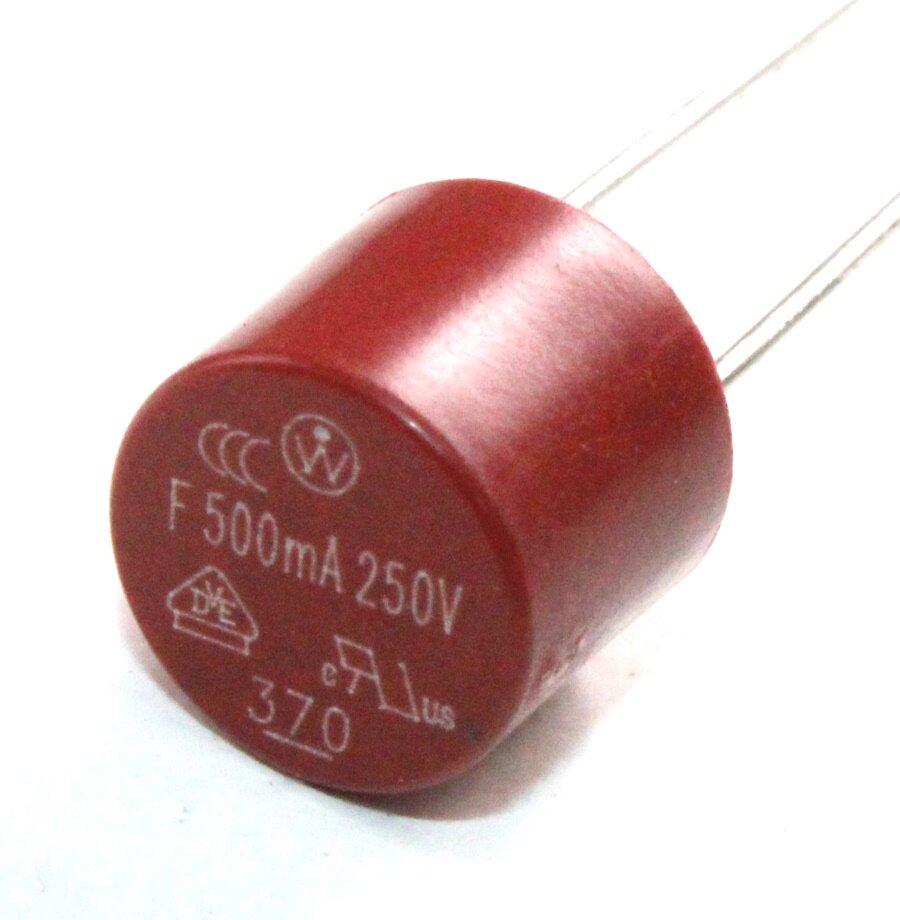 FUSE 500mA 250V (TR5 370 Series 37005000000), Предохранитель, Littelfuse, (быстродействующий)