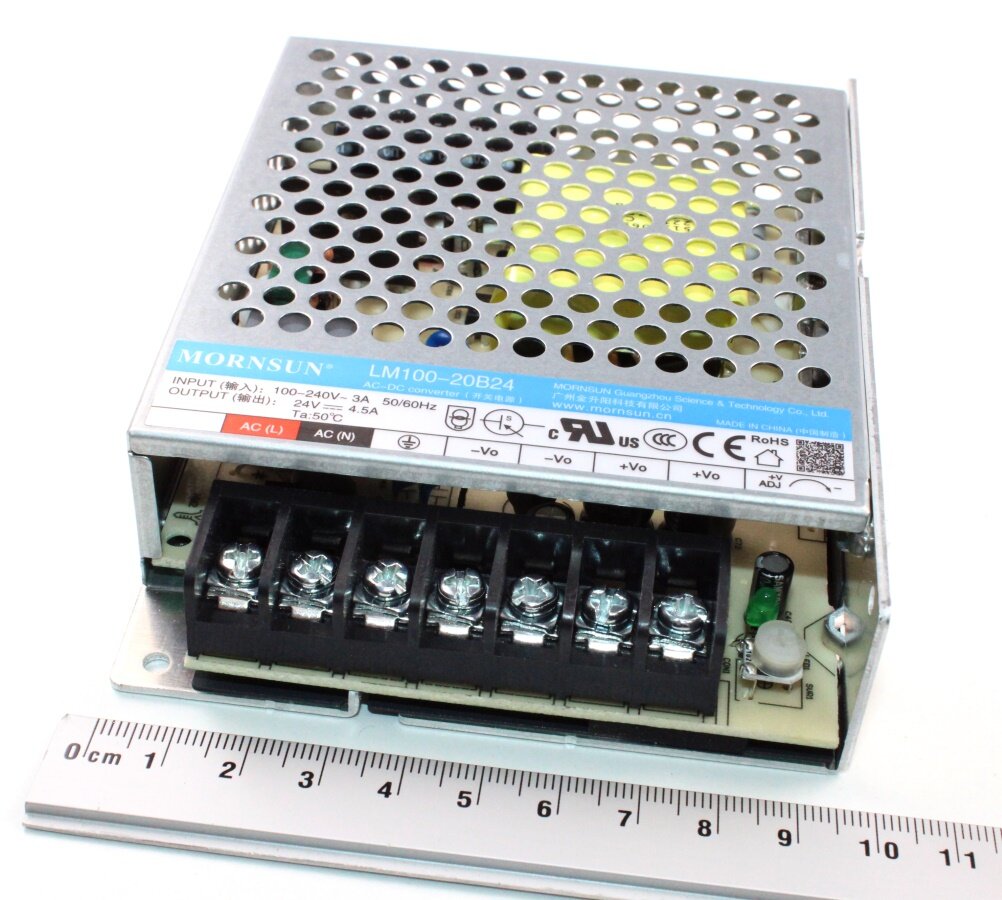 24V, 100W, 4.5A LM100-20B24, Модуль питания сетевой (блок питания с винтами), MORNSUN