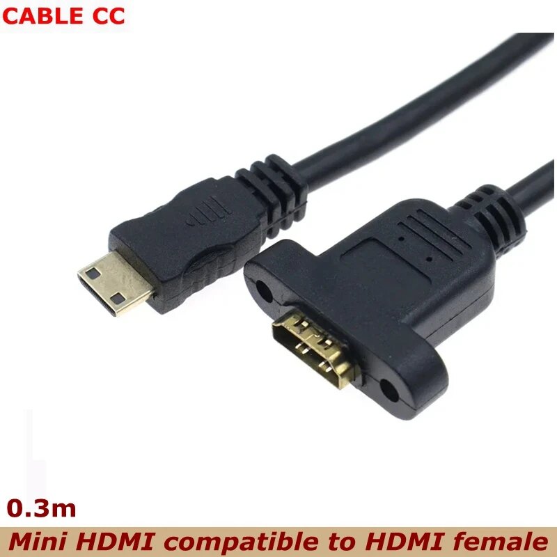 CableCC Мини HDMI-кабель-переходник папа-мама 0,3 м