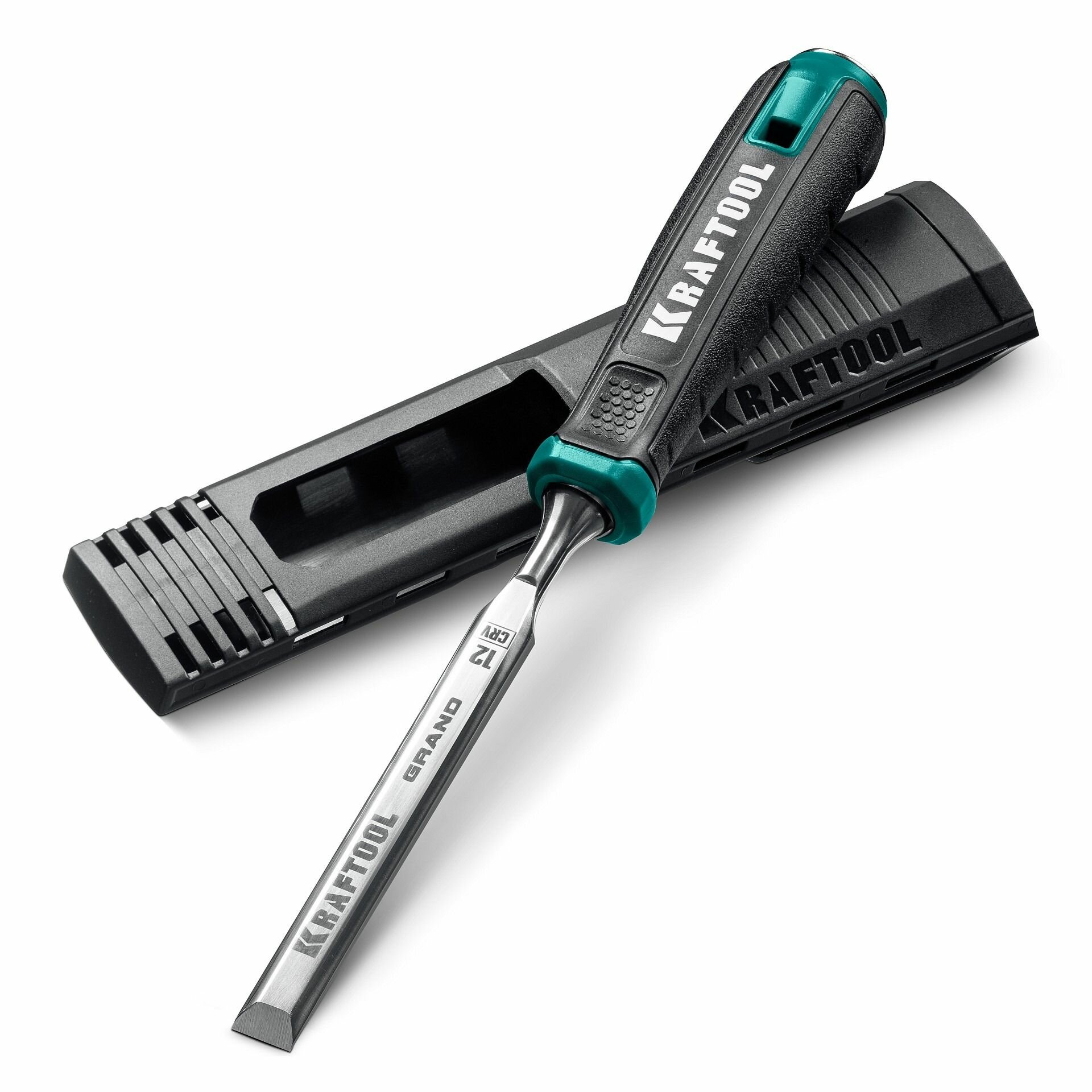 Стамеска-долото с двухкомпонентной рукояткой, KRAFTOOL GRAND, 12 мм