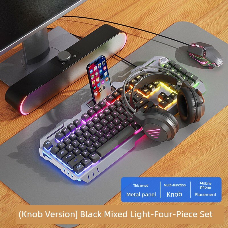 Комплект клавиатуры и мыши, проводная гарнитура (тройка), клавиатура и мышь для настольного компьютера,