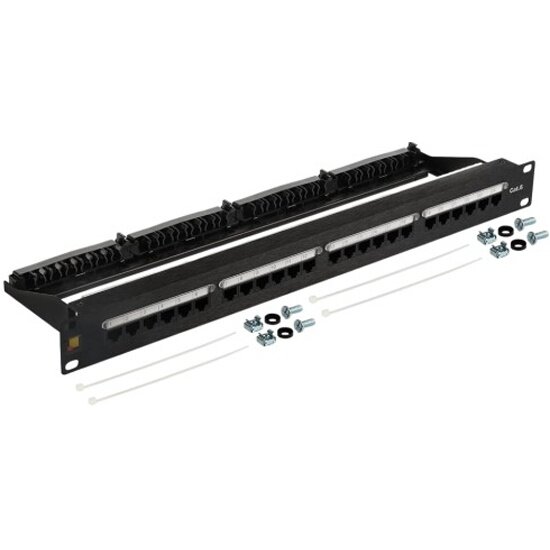 Патч-панель Lanmaster LAN-PPN24U6 19" 1U 24xRJ45 кат.6 UTP