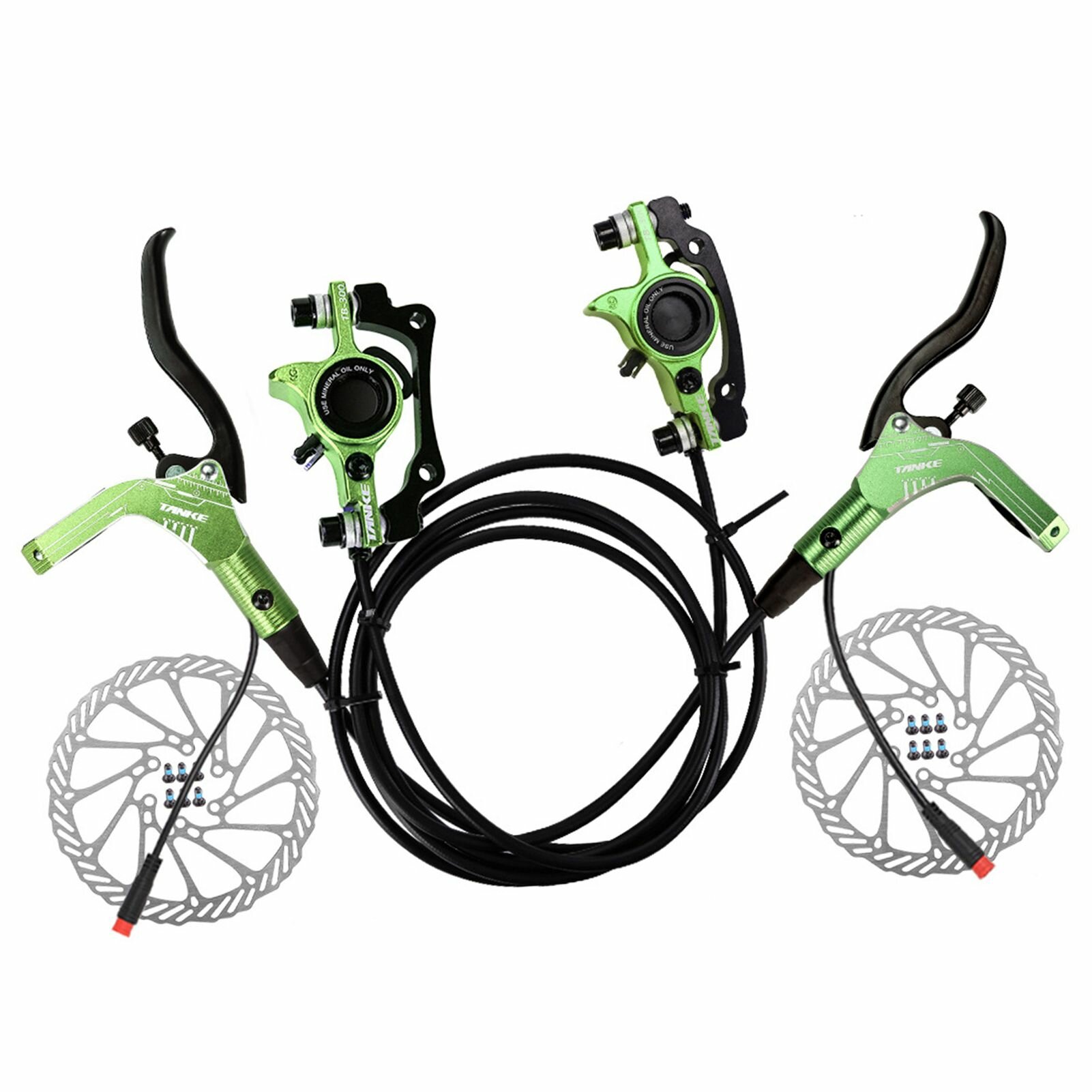 Комплект гидравлических дисковых тормозов для электровелосипеда с роторами 160 мм спереди и сзади, комплект рычагов гидравлического суппорта для электровелосипеда для скутера