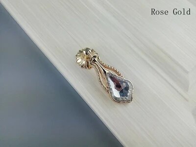Ручки для шкафов GUJINDA, розовое золото, хрусталь Rose Gold