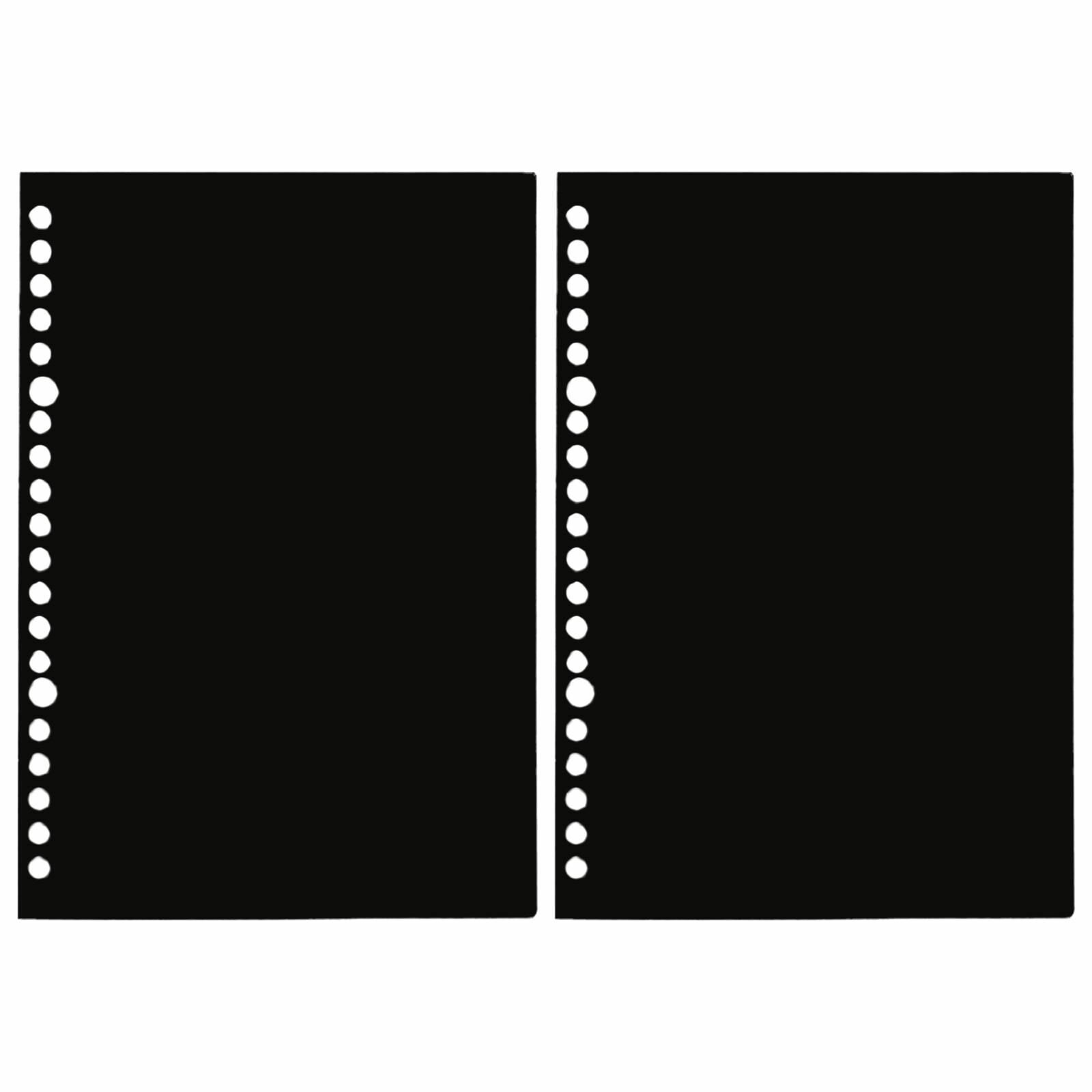 2 листа матовых разделителей для переплета, Черный - B5