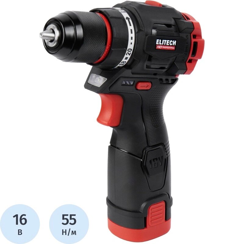 Дрель-шуруповерт ELITECH HD CD 16L2 (E2201.039.01)