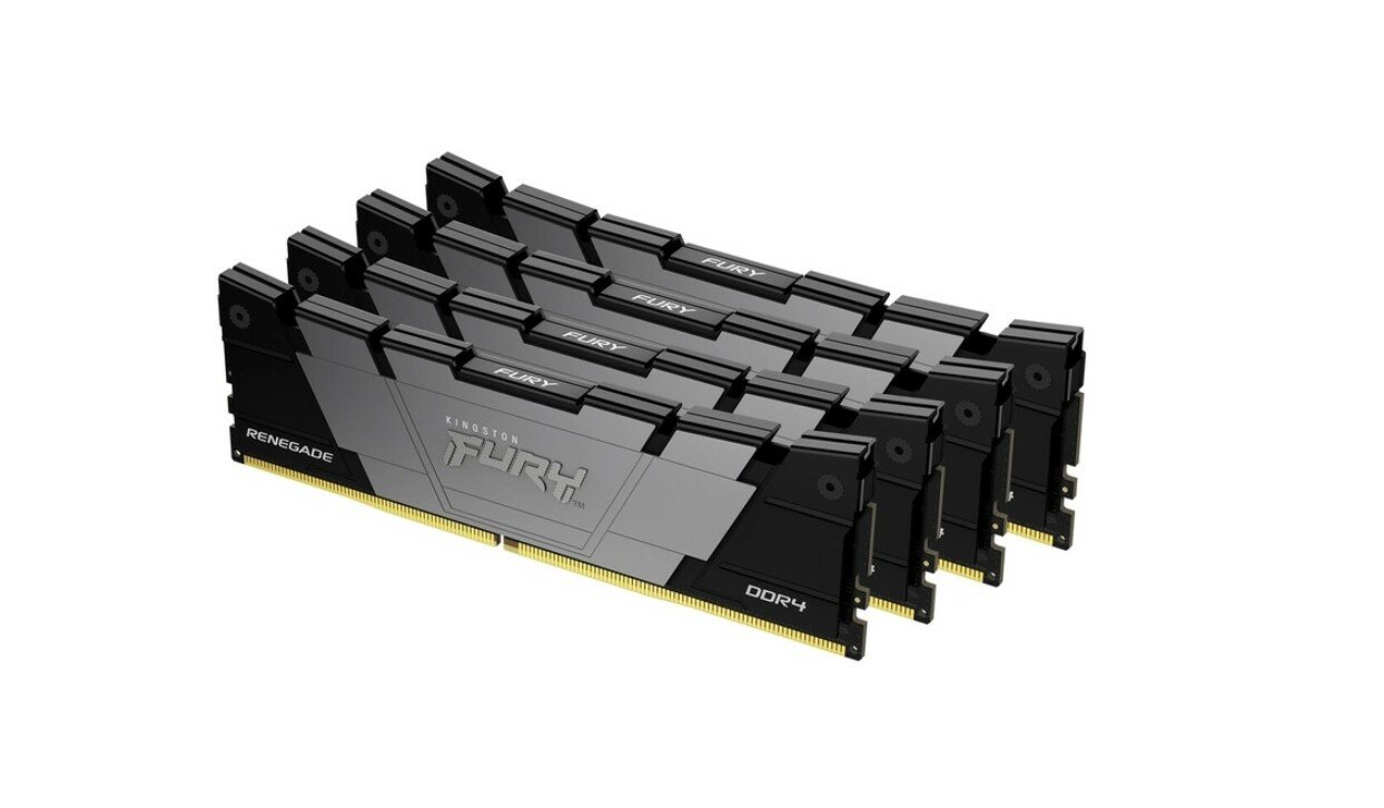 Оперативная память Kingston DDR4 128Gb (4x32Gb) 3600MHz pc-28800 FURY Renegade Black XMP CL18 1.35V