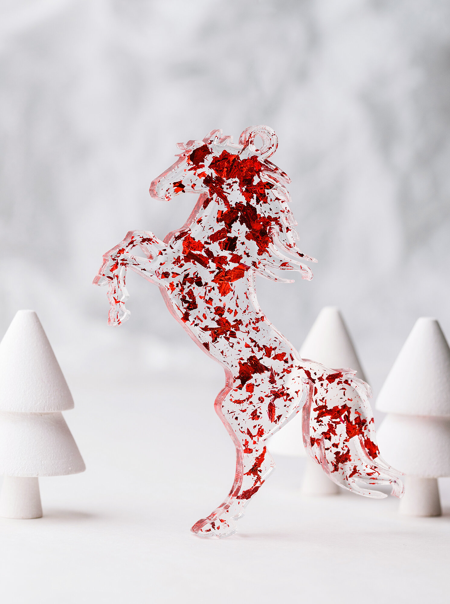 Елочная игрушка Лошадка "Роза" - Символ 2026 года