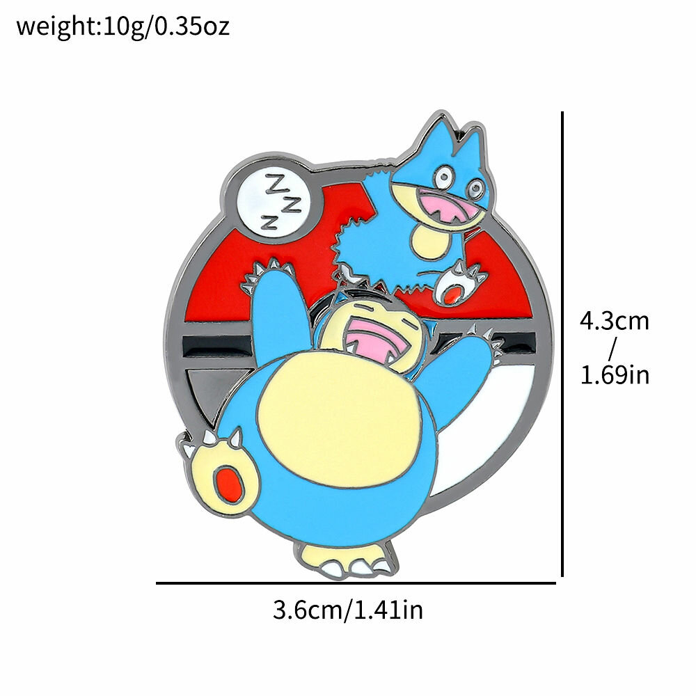 MINISO Креативная японская аниме-брошь в виде покемона, металлический значок «Покемон Эльф Болл Пикачу Панда Дак»