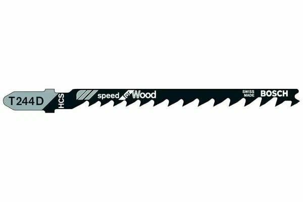 Пилки для лобзика T244D BOSCH 2608630058, тип хвостовика - со штифтом (5 шт)