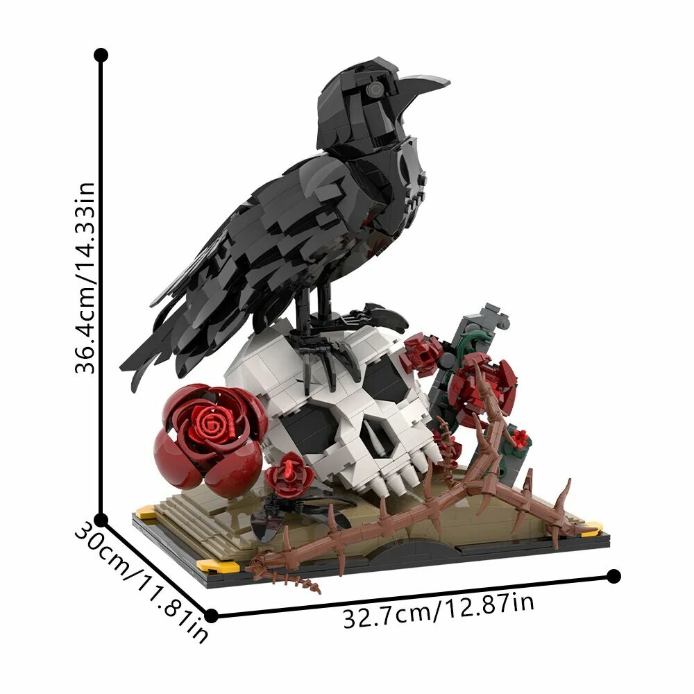 GOBRICKS Строительные блоки Череп с цветами 510/733 шт S0044-733 Pcs