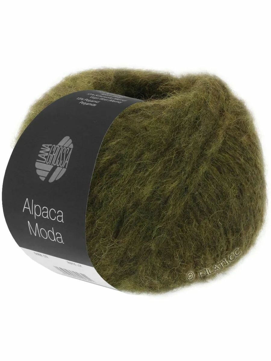 Пряжа для вязания Lana Grossa Alpaca moda пушистая цвет 014, 1 моток