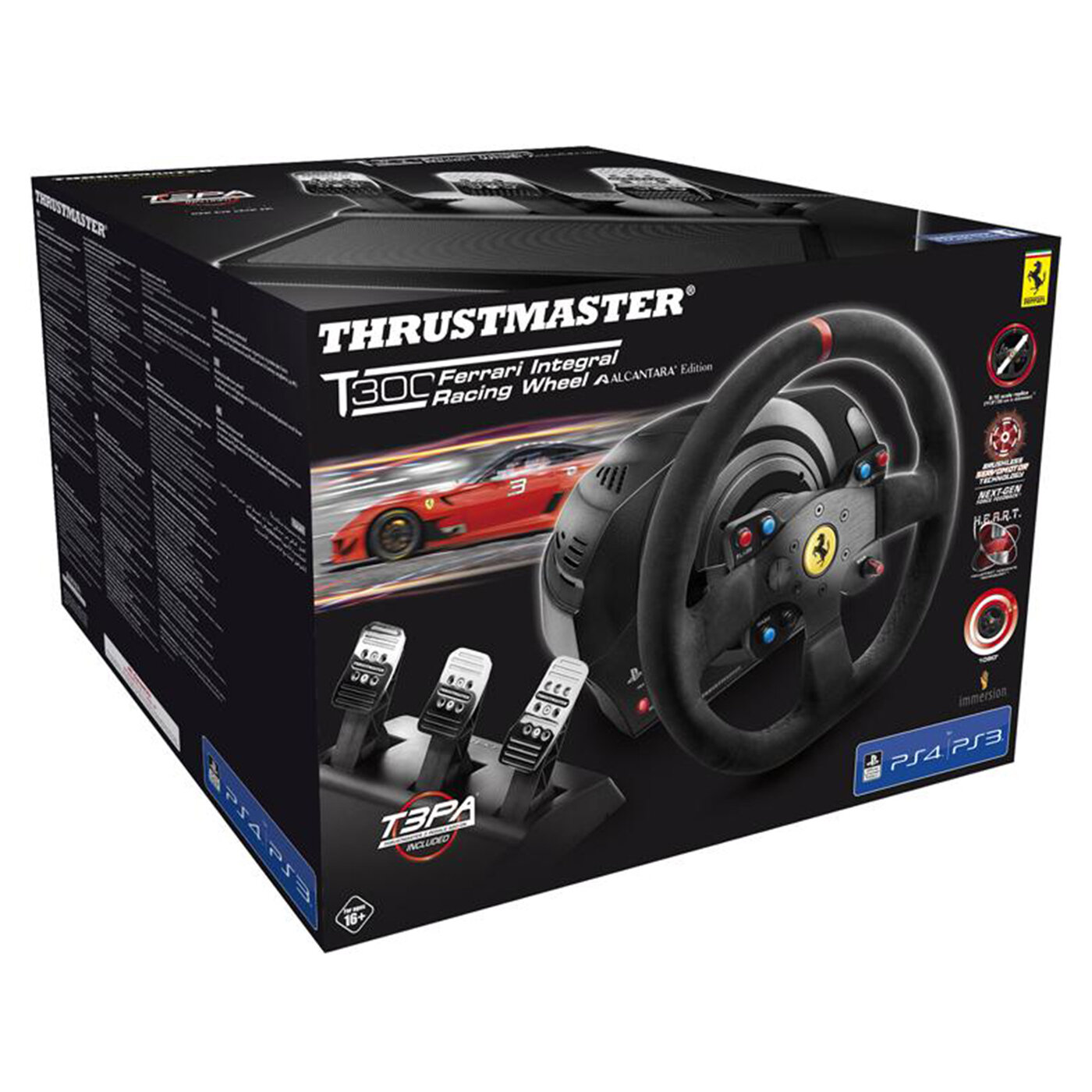 Руль игровой Thrustmaster T300 Ferrari Integral Rw Alcantara ed eu (4/3), черный