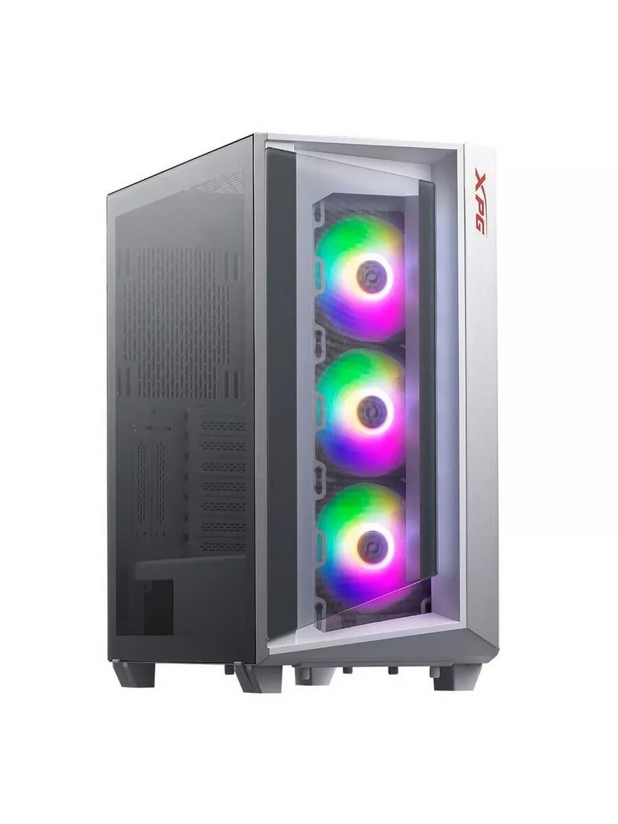 Корпус для компьютера Adata XPG CRUISER WHITE Midi-Tower белый, 9 слотов расширения, без БП, подсветка