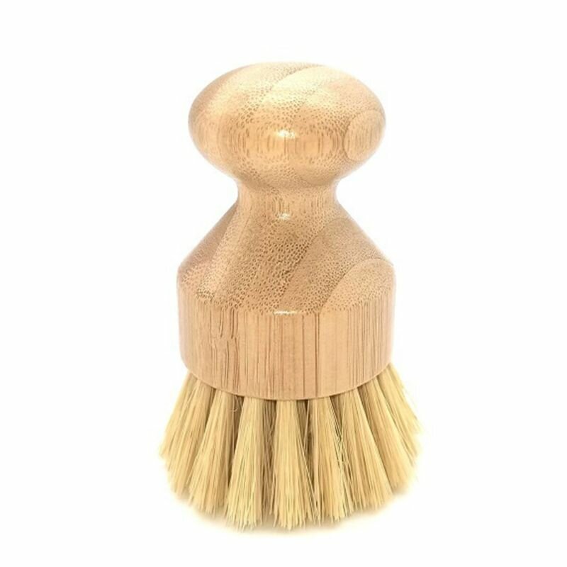 Круглая щетка для мытья посуды с короткой ручкой кастрюль